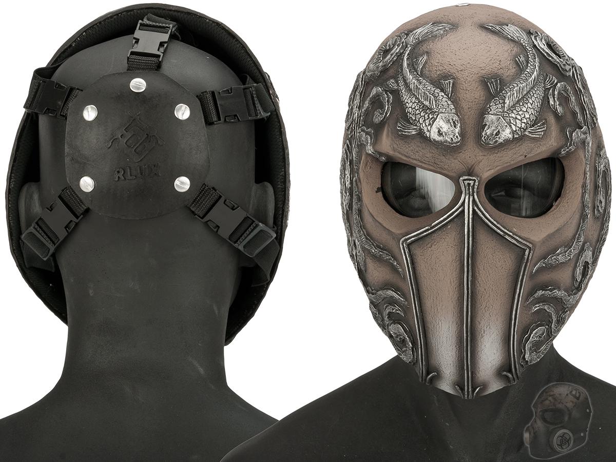 Evike.com R-Custom Fiberglass "Koi" Full Face Mask (Color: Tan / Clear ...