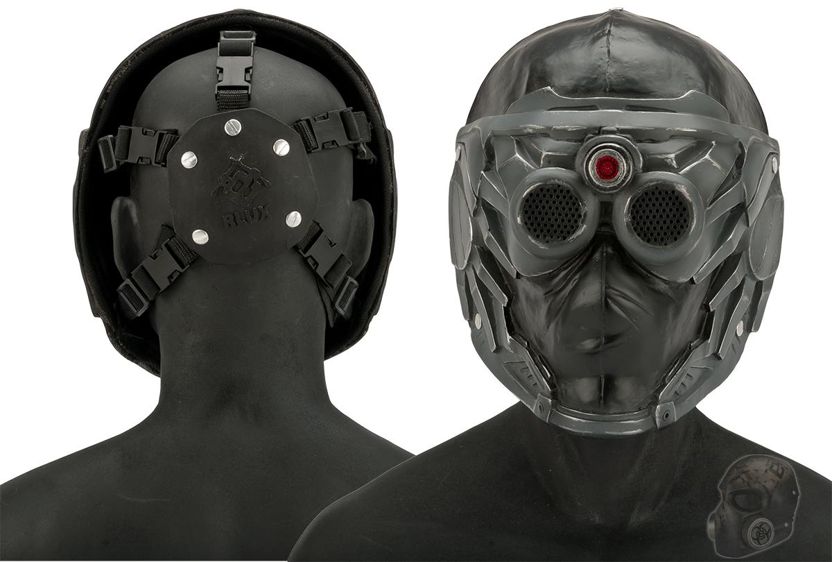 Evike.com R-Custom Mantis Fiberglass Mask w/ Wire Mesh (Color: Grey ...