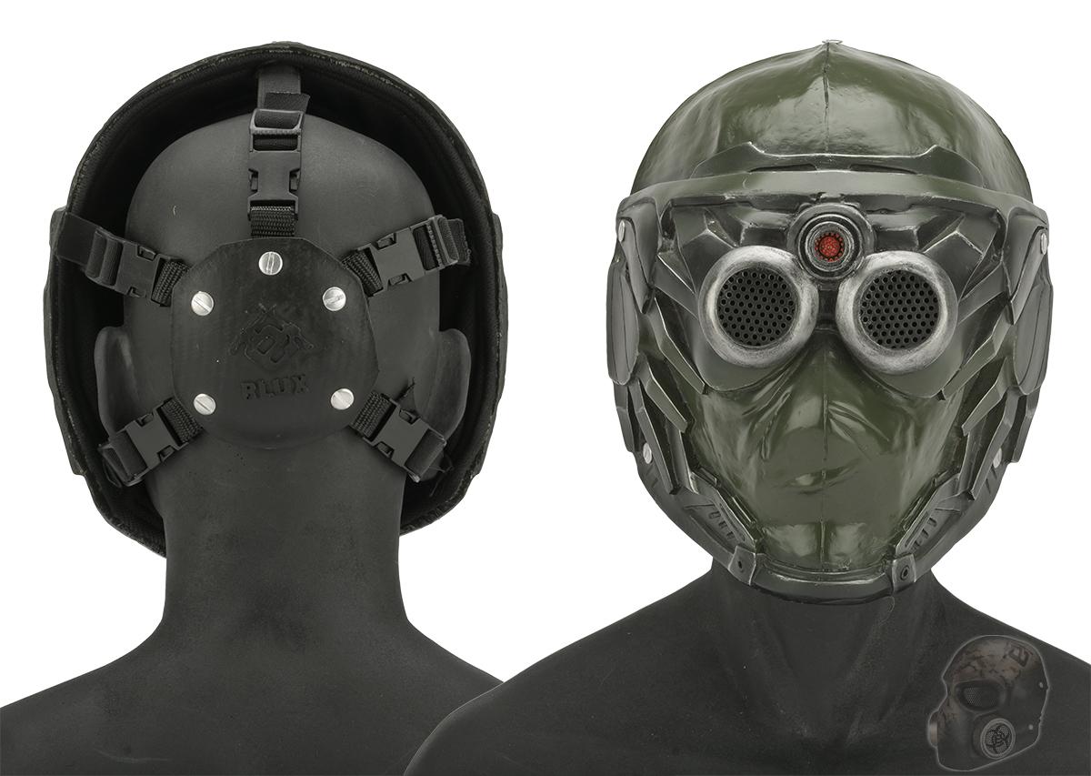 Evike.com R-Custom Mantis Fiberglass Mask w/ Wire Mesh (Color: OD Green ...