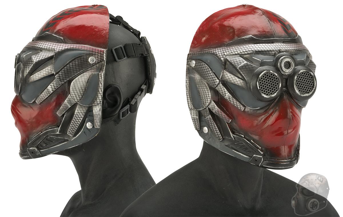 Evike.com R-Custom Mantis Fiberglass Mask w/ Wire Mesh (Color: Red ...