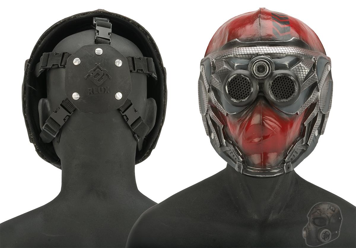 Evike.com R-Custom Mantis Fiberglass Mask w/ Wire Mesh (Color: Red ...