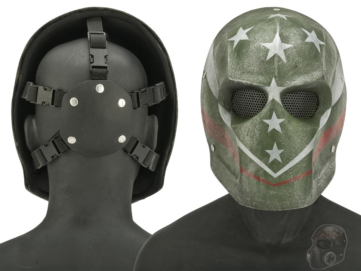 Evike.com R-Custom Fiberglass Wire Mesh "Patriot Bob" Mask, Tactical ...