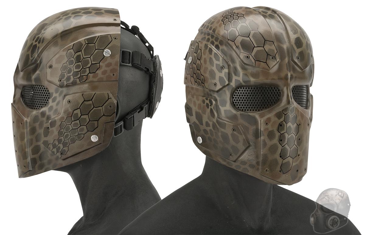 Evike.com R-Custom Raven Fiberglass Mask (Color: Highlander Brown ...