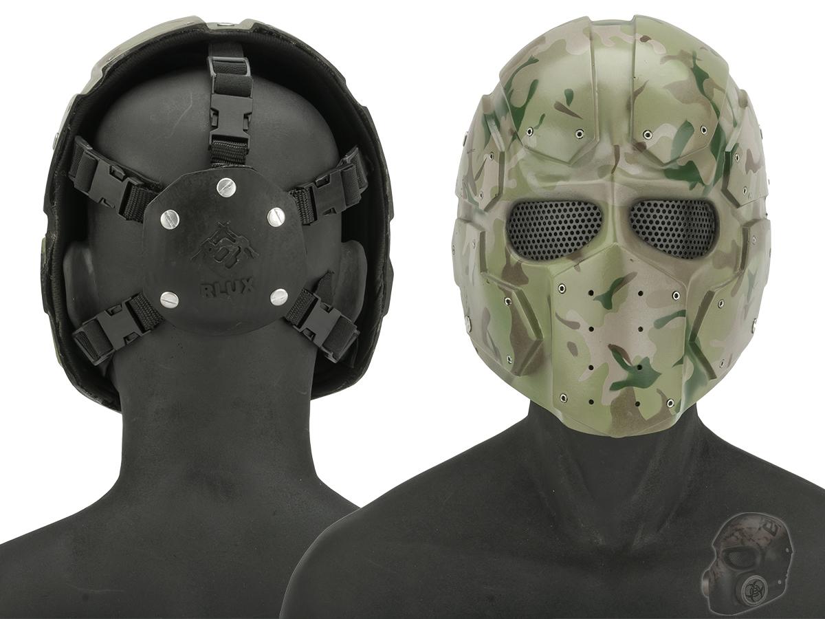 Evike.com R-Custom Raven Fiberglass Mask (Color: Woodland Camo / Mesh ...