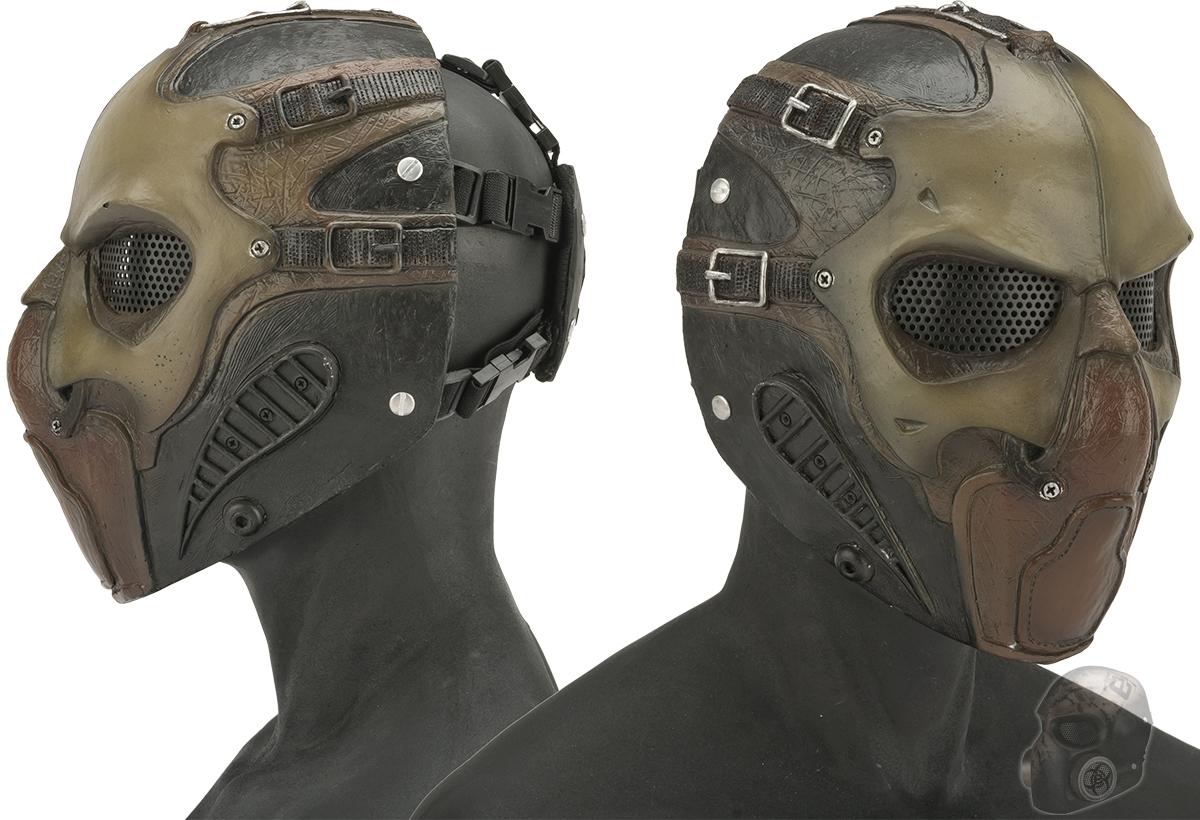 Evike.com R-Custom Smoke Fiberglass Mask w/ Wire Mesh (Color: Desert ...