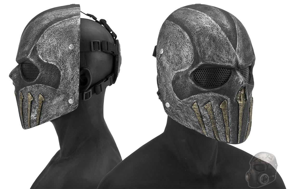 Evike.com R-Custom Wraith Fiberglass Mask w/ Wire Mesh (Color: Black ...