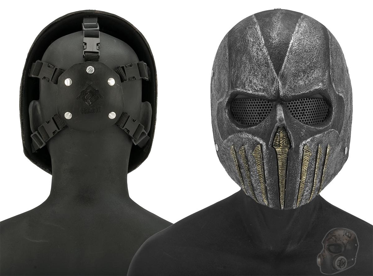 Evike.com R-Custom Wraith Fiberglass Mask w/ Wire Mesh (Color: Black ...