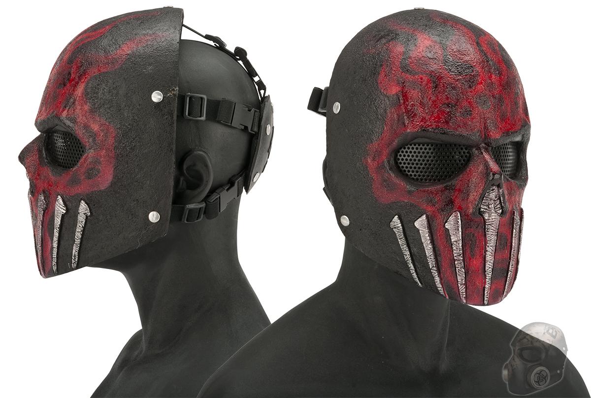 Evike.com R-Custom Wraith Fiberglass Mask w/ Wire Mesh (Color: Red ...