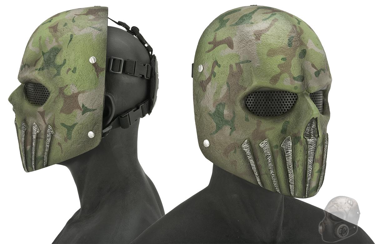 Evike.com R-Custom Wraith Fiberglass Mask w/ Wire Mesh (Color: Camo ...