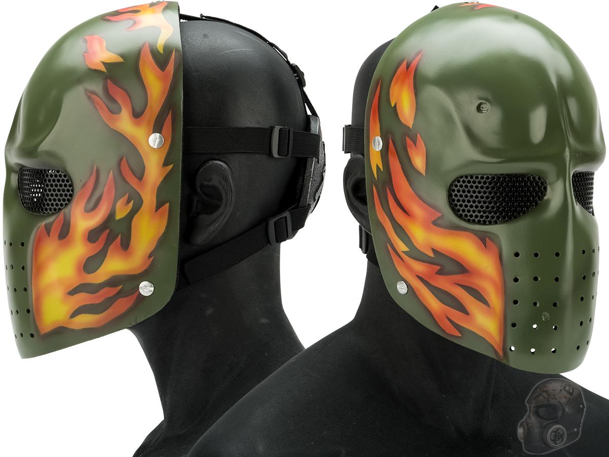 Evike.com R-Custom Fiberglass "Army" Full Face Mask (Color: Orange ...