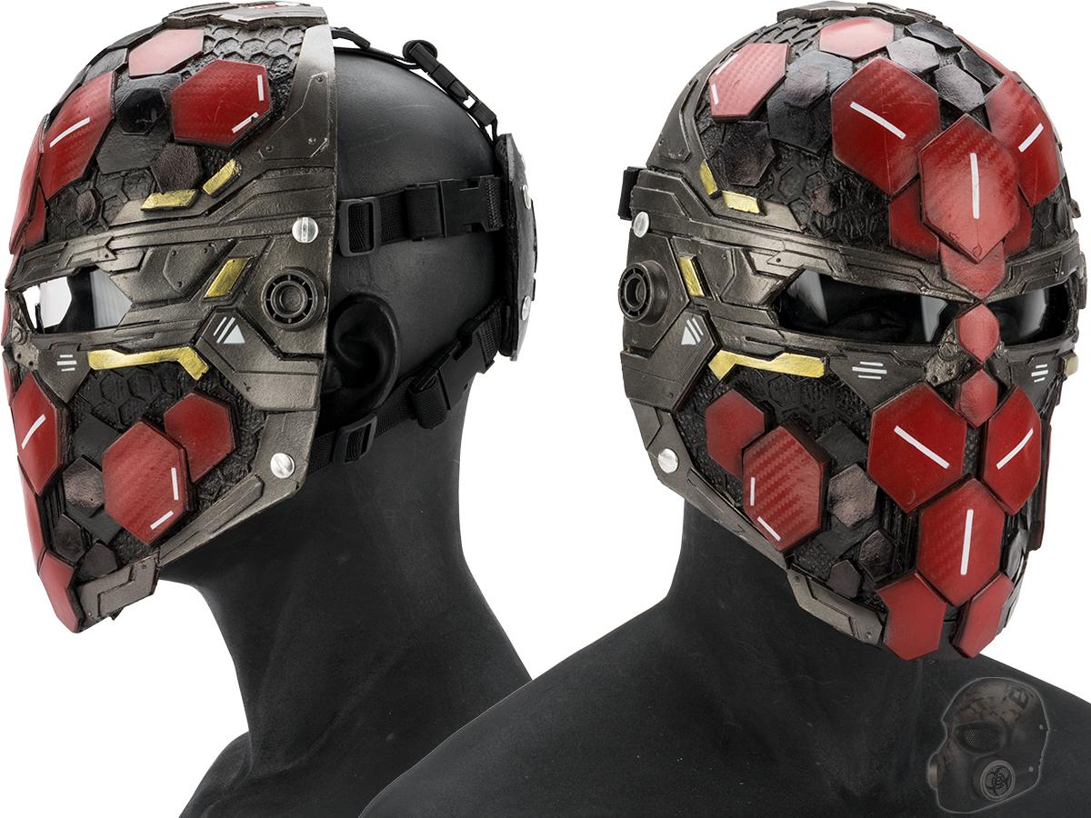 Evike.com R-Custom Fiberglass "Cypher" Full Face Mask (Color: Red Black ...