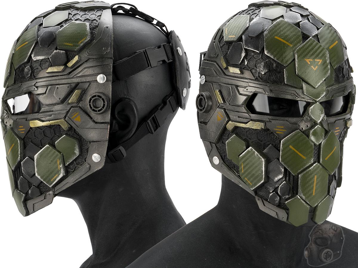 Evike.com R-Custom Fiberglass "Cypher" Full Face Mask (Color: OD Green ...