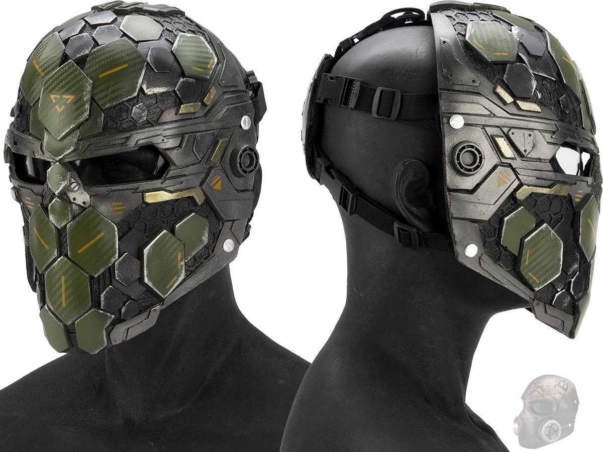 Evike.com R-Custom Fiberglass "Cypher" Full Face Mask (Color: OD Green ...