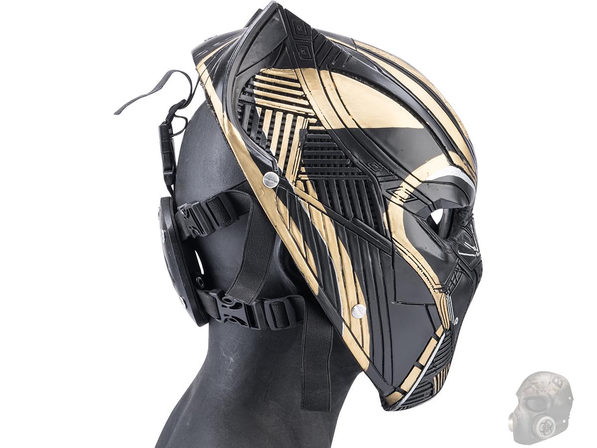 Evike.com Rlux Fiberglass "Panther" Full Face Mask (Color: Gold / Large ...
