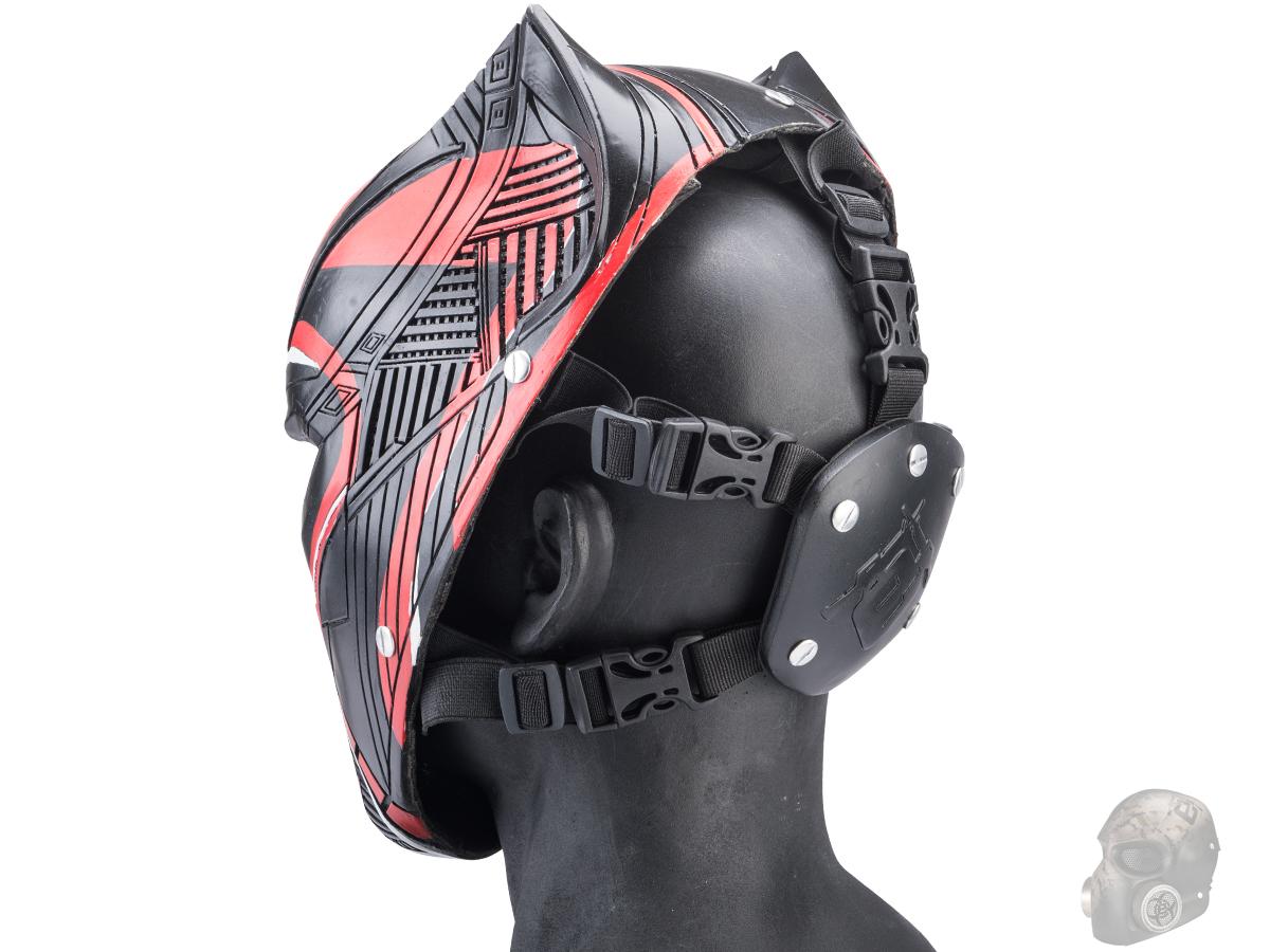 Evike.com RLUX Fiberglass "Panther" Full Face Mask (Color: Red / Large ...