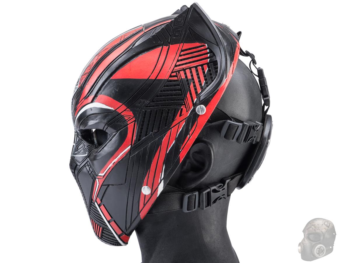 Evike.com RLUX Fiberglass "Panther" Full Face Mask (Color: Red / Large ...