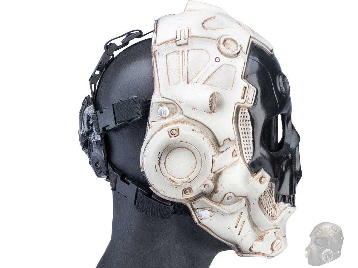 Evike.com R-Custom Fiberglass "Cyberskull" Full Face Mask (Color: Bone ...