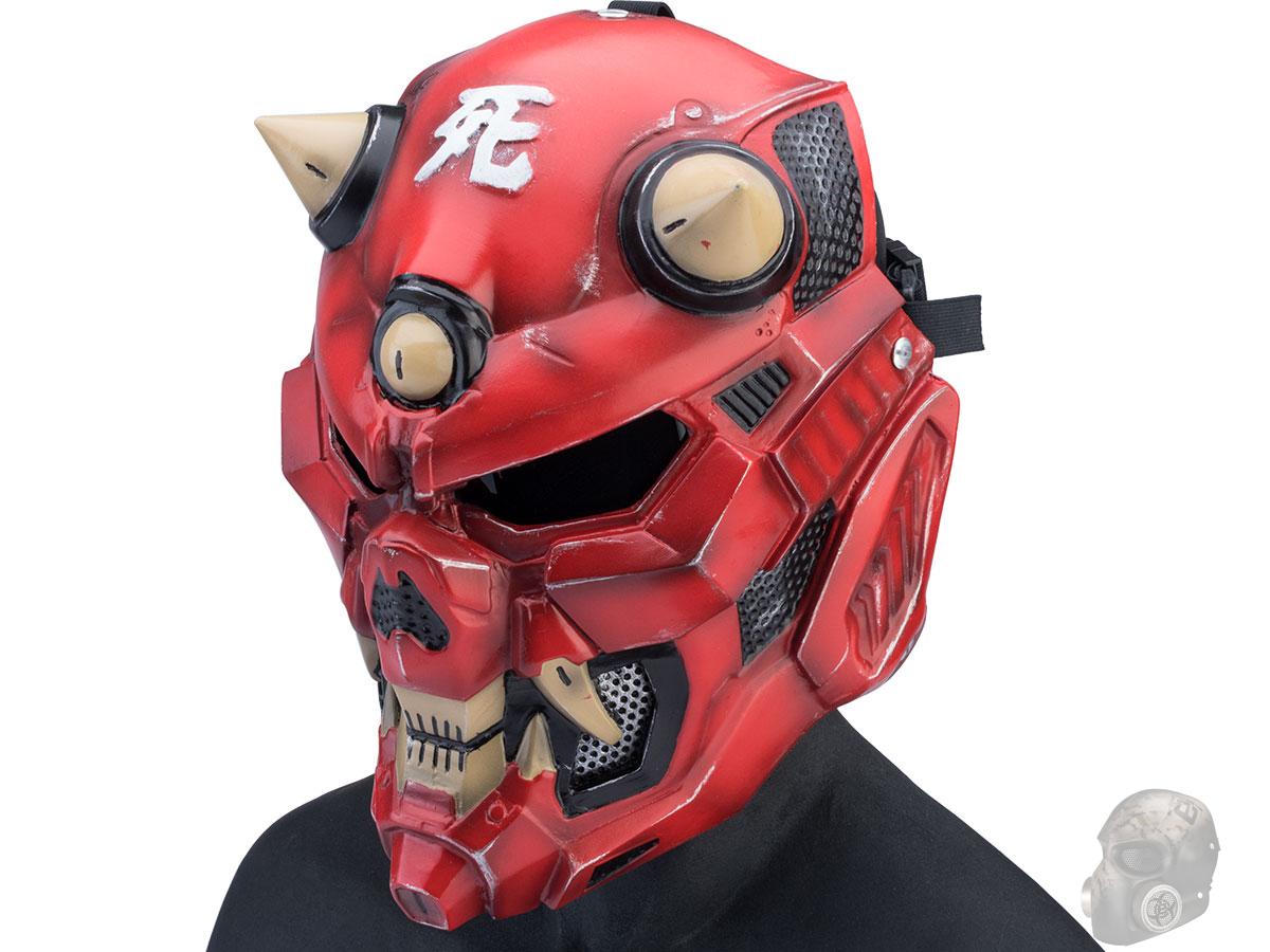 Evike.com R-Custom Fiberglass "Oni" Full Face Mask (Color: Red / Large ...