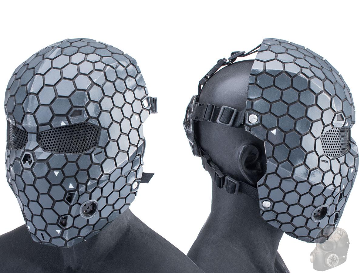 Evike.com R-Custom Fiberglass "Hive" Full Face Mask (Color: Black ...