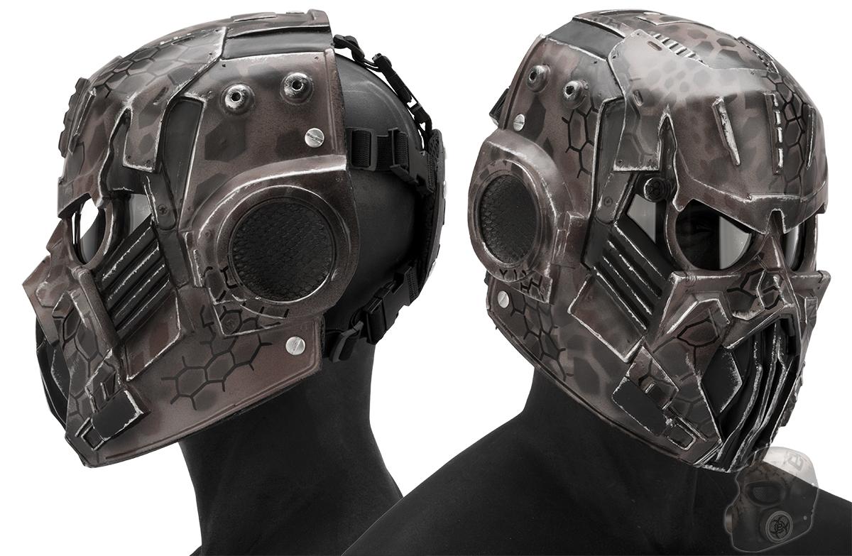 Evike.com R-Custom Fiberglass "Hellghast" Full Face Mask with Clear ...