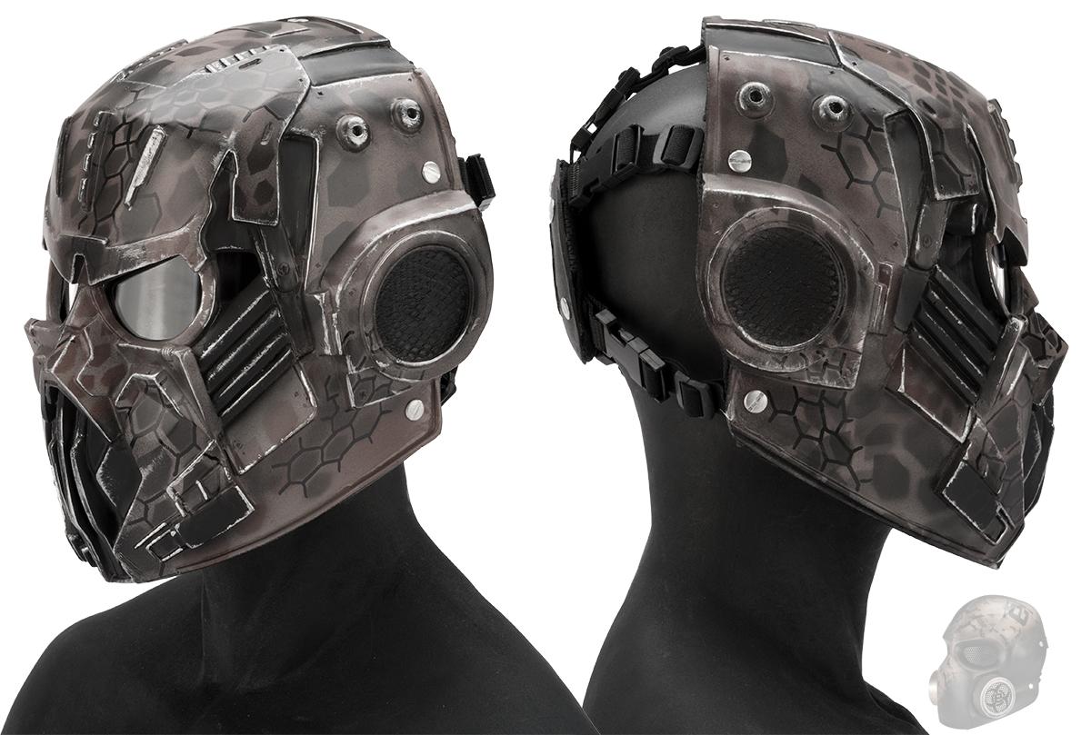 Evike.com R-Custom Fiberglass "Hellghast" Full Face Mask with Clear ...