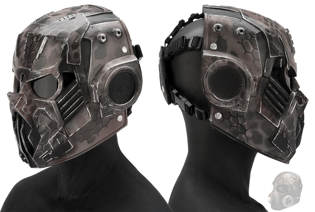 Evike.com R-Custom Fiberglass "Hellghast" Full Face Mask with Grey Lens ...