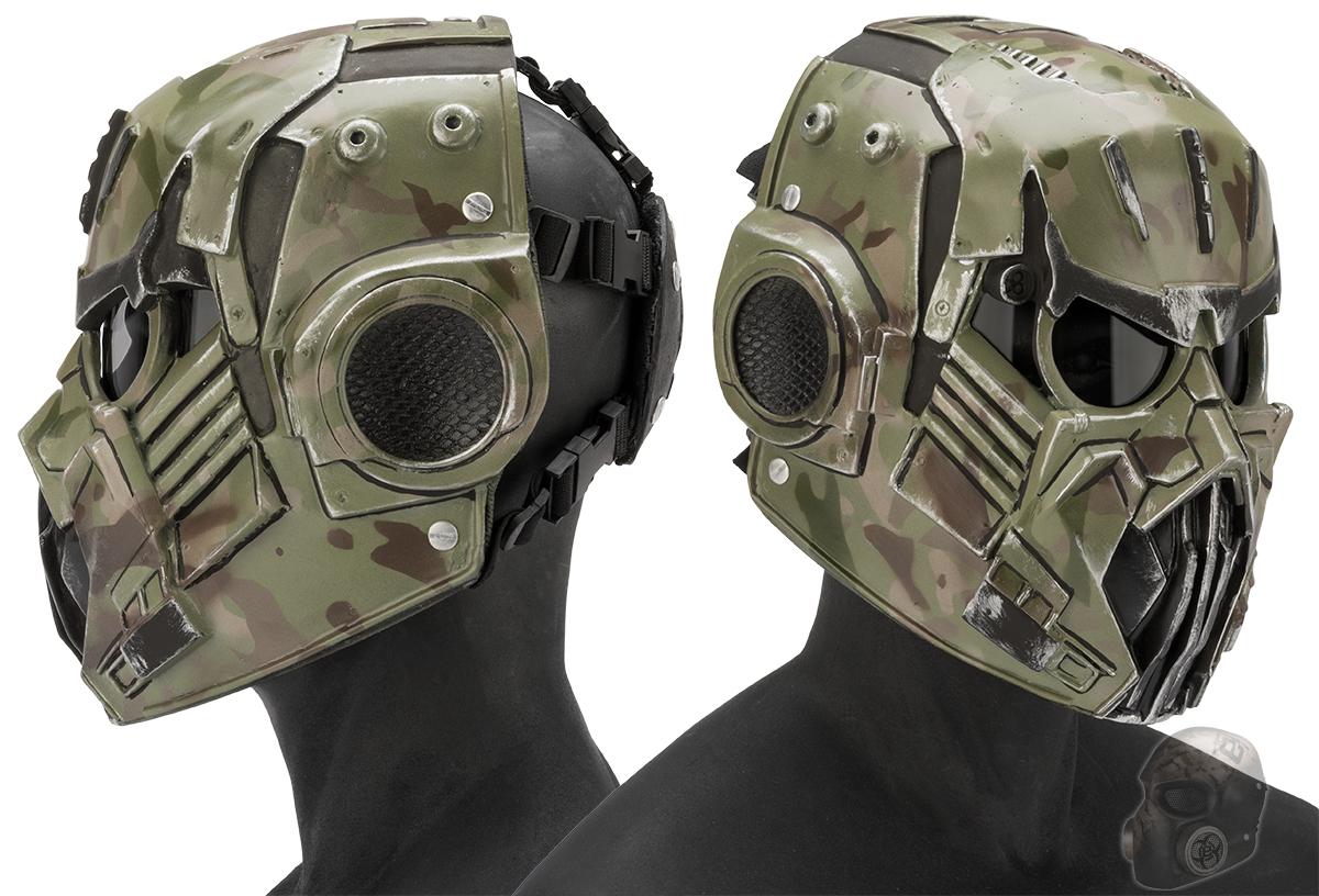 Evike.com R-Custom Fiberglass "Hellghast" Full Face Mask with Grey Lens ...
