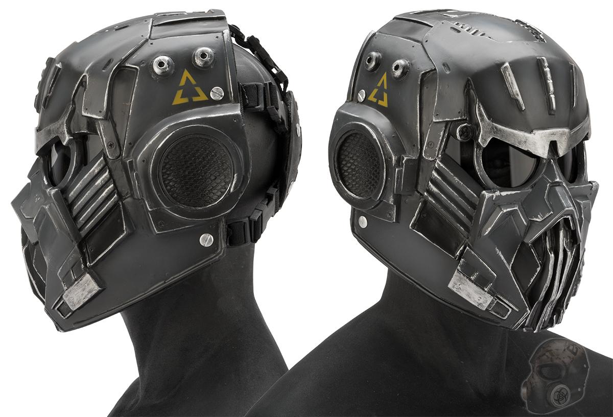 Evike.com R-Custom Fiberglass "Hellghast" Full Face Mask with Grey Lens ...