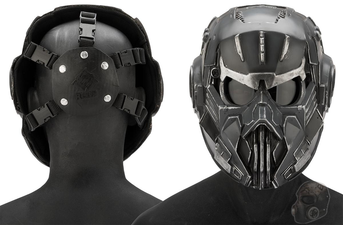 Evike.com R-Custom Fiberglass "Hellghast" Full Face Mask with Grey Lens ...