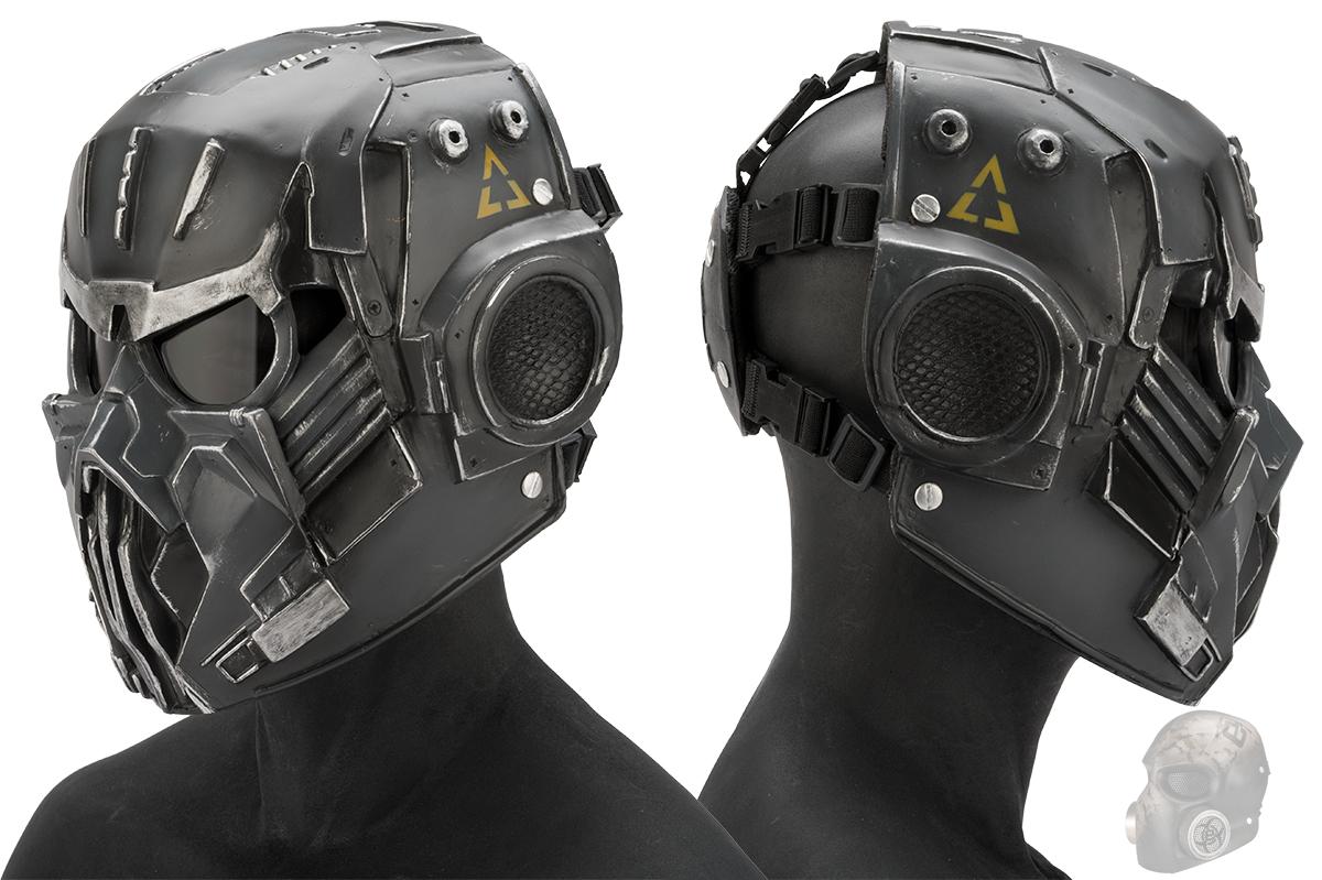 Evike.com R-Custom Fiberglass "Hellghast" Full Face Mask with Grey Lens ...
