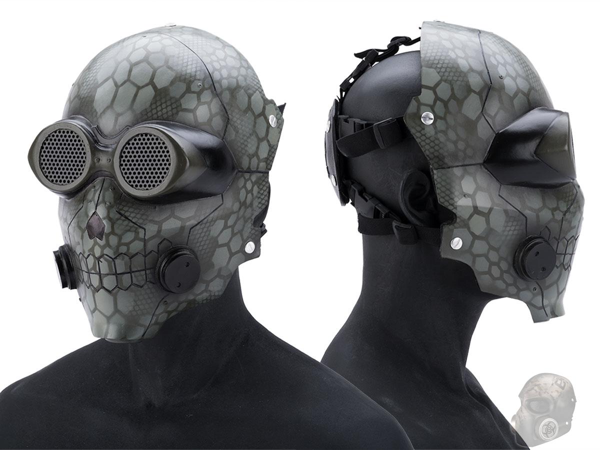 Evike.com R-Custom Fiberglass "Death Gun" Full Face Mask with Wire Mesh ...