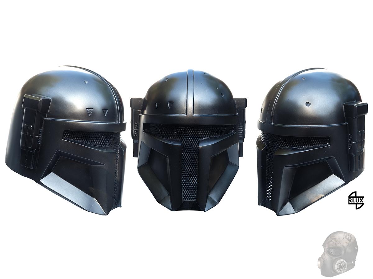 Evike.com R-Custom Fiberglass "Mando" Full Face Mask (Color: Silver ...