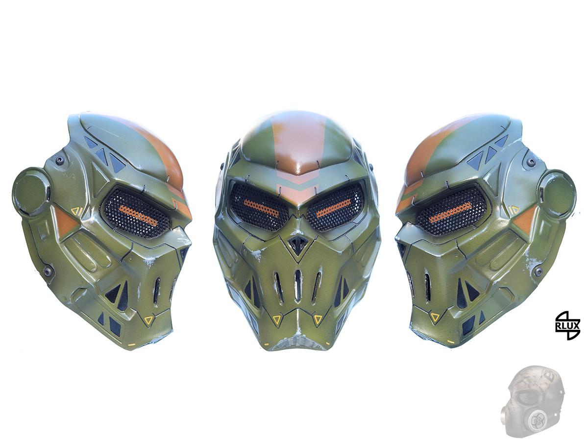 Evike.com R-Custom Fiberglass "Taskmaster V2" Full Face Mask (Color: OD ...