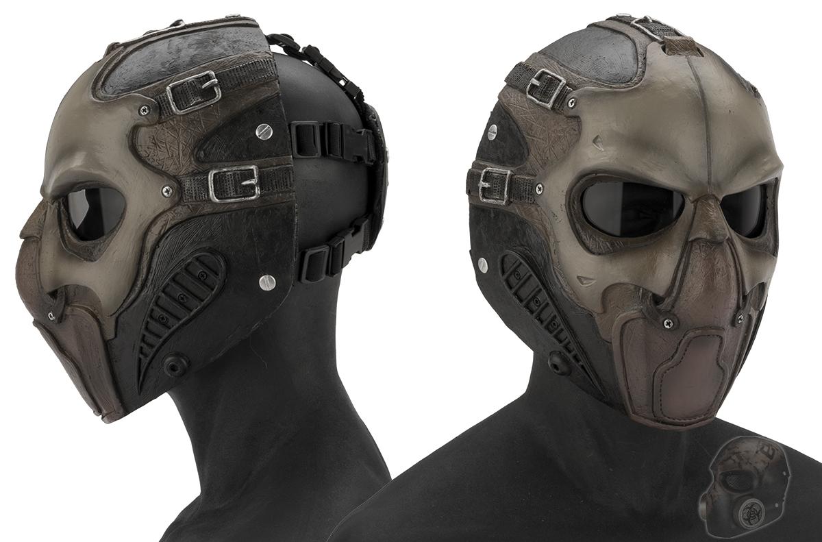 Evike.com R-Custom Fiberglass "Smoke" Full Face Mask (Color: Desert ...