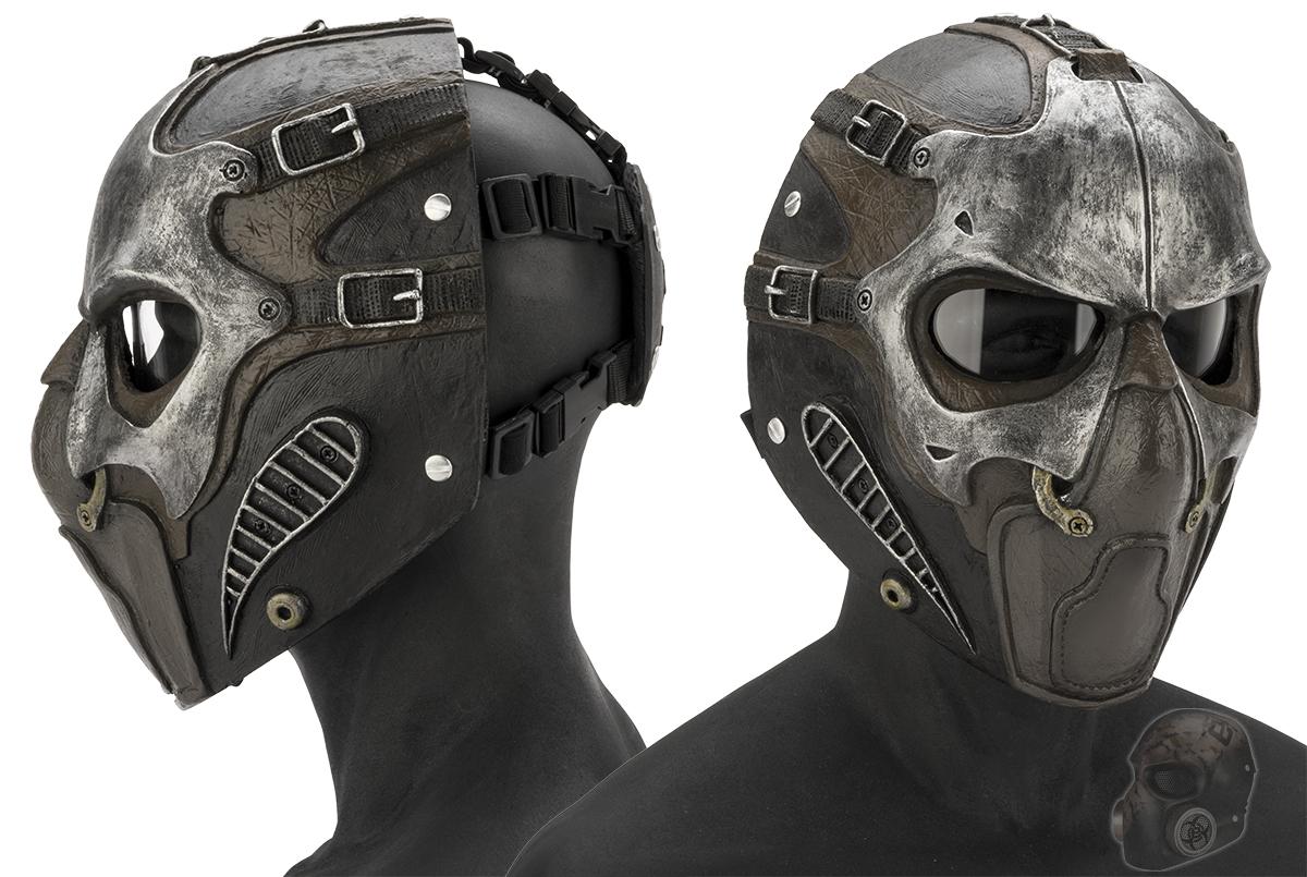 Evike.com R-Custom Fiberglass "Smoke" Full Face Mask (Color: Silver ...