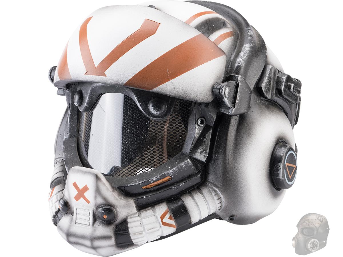 Tidoom Custom Fiberglass "Mech Pilot" Helmet (Color: White), Tactical ...