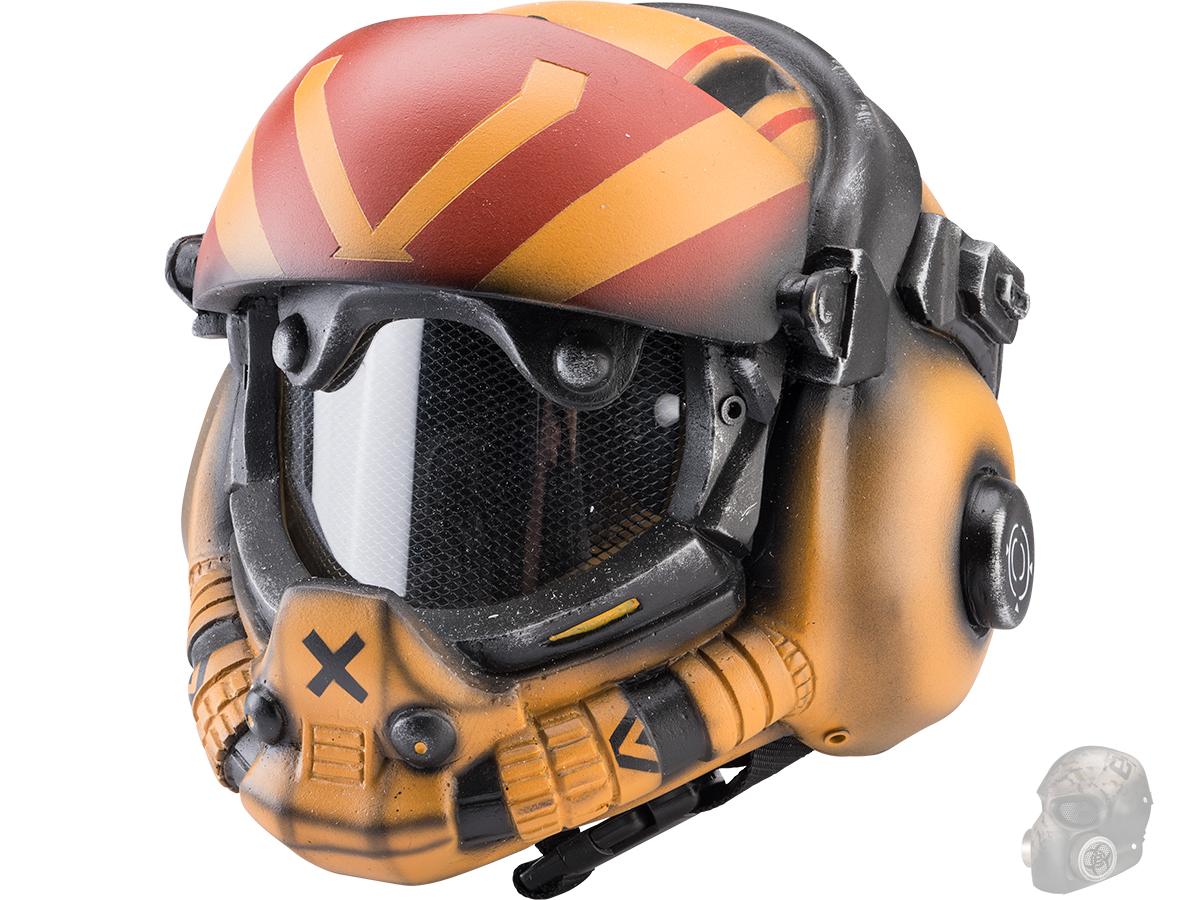 Tidoom Custom Fiberglass "Mech Pilot" Helmet (Color: Orange), Tactical ...