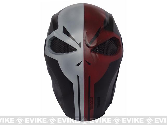 Evike.com R-Custom Fiberglass Wire Mesh "Two Face - Skull" Mask ...