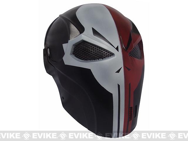 Evike.com R-Custom Fiberglass Wire Mesh "Two Face - Skull" Mask ...