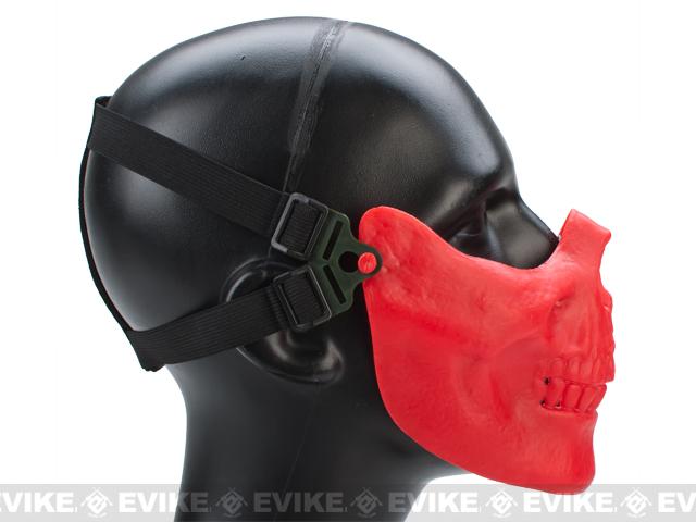 Avengers "Skull" Iron Face Lower Half Mask (Color: Dark Red Skeleton ...