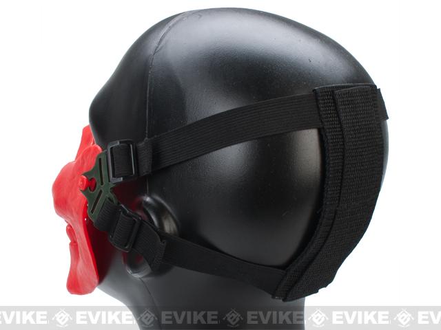 Avengers "Skull" Iron Face Lower Half Mask (Color: Dark Red Skeleton ...