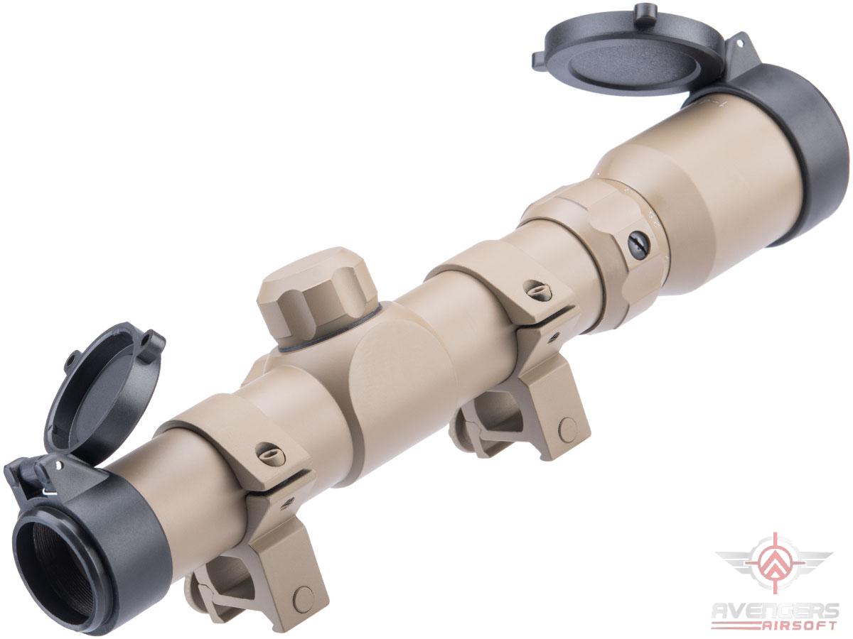 Avengers 1-4x24 Tactical Scope w/ Mounting Rings (Color: Dark Earth ...