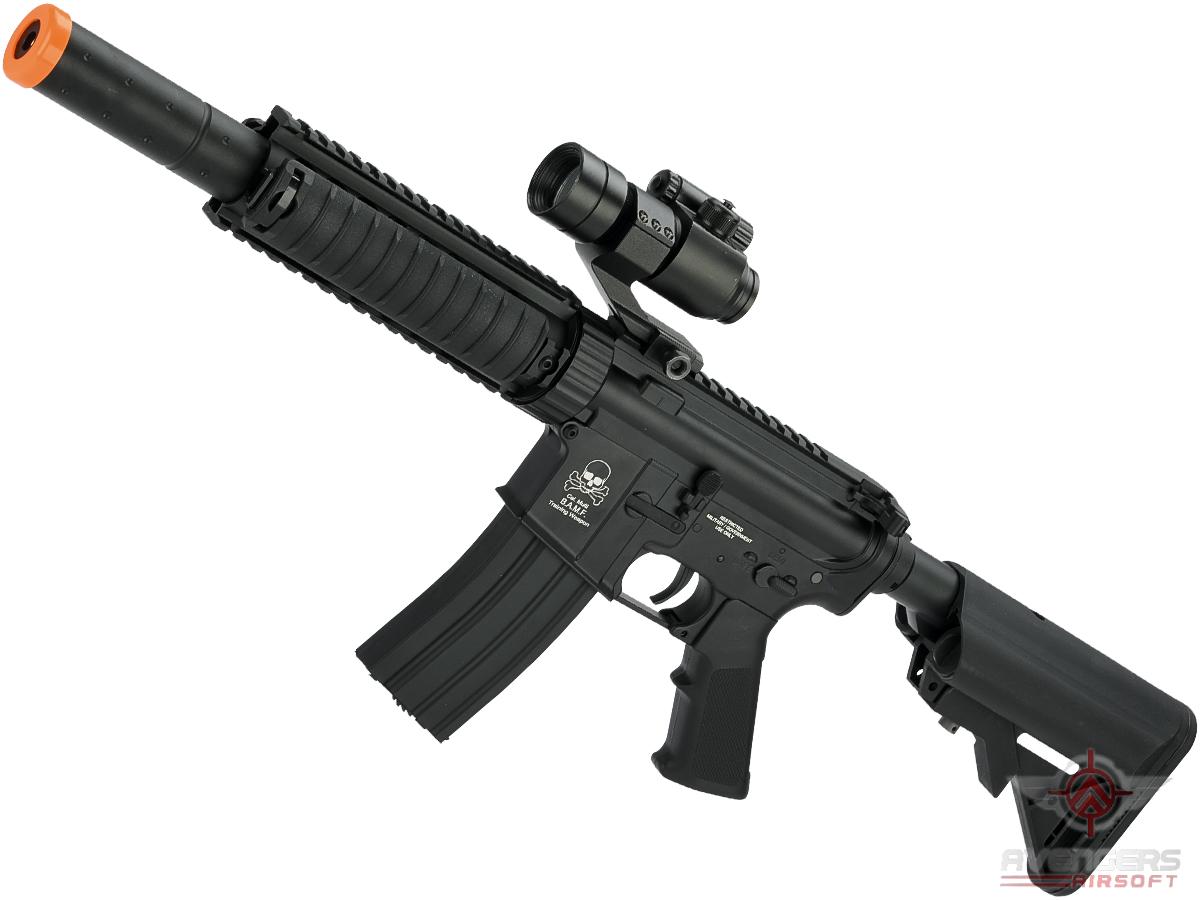 Avengers Full Metal M4 CQB-SD RIS Airsoft AEG w/ Crane Stock (Model: Black), Airsoft Guns ...