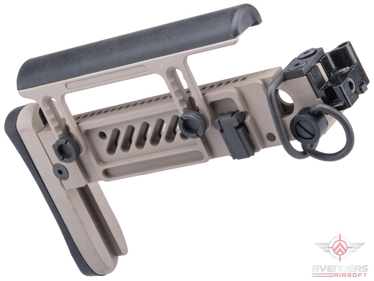 Avengers PT-1 Gen2 Side Folding Stock for E&L AK Series Airsoft Rifles (Color: Tan), Accessories ...
