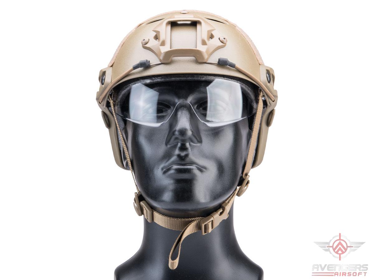 Avengers Lightweight Vented High Cut Helmet w/ Drop-Down Goggles (Color ...