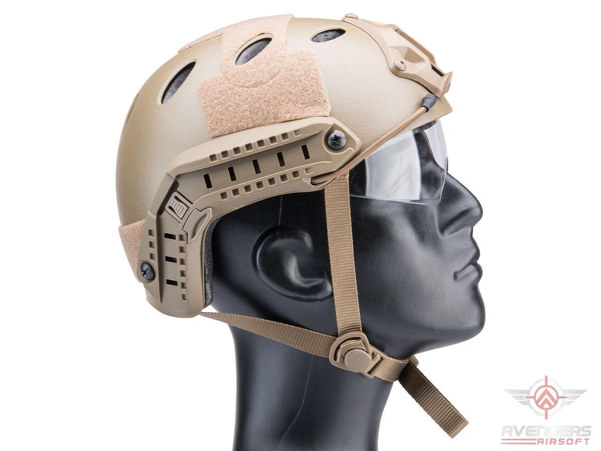 Avengers Lightweight Vented High Cut Helmet w/ Drop-Down Goggles (Color ...