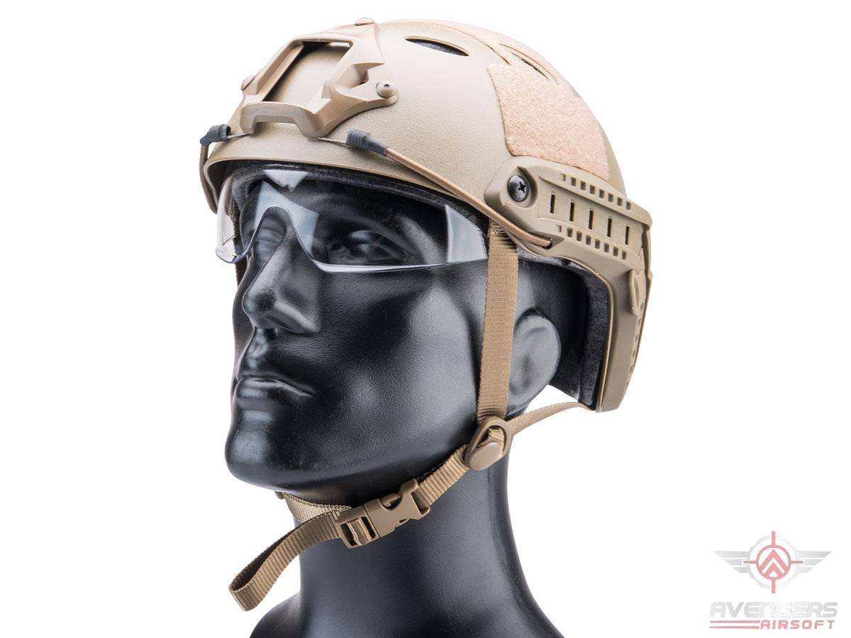 Avengers Lightweight Vented High Cut Helmet w/ Drop-Down Goggles (Color ...