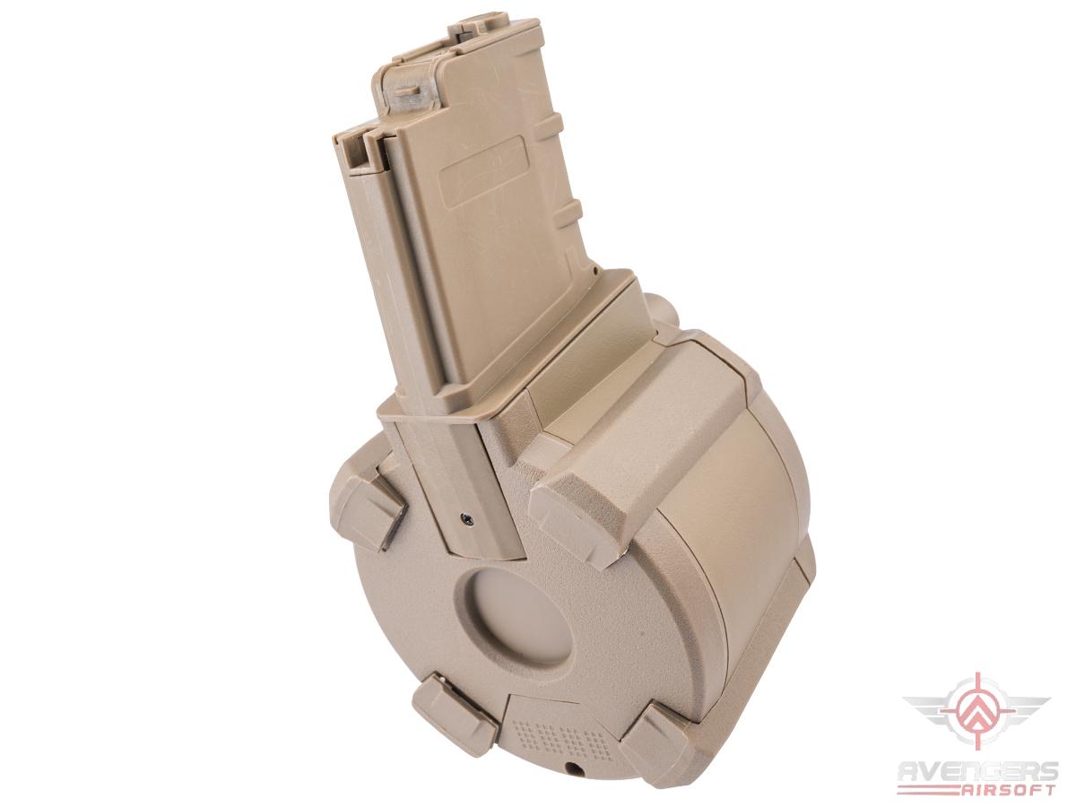 Avengers 1200 Round Electric Drum Magazine for Airsoft AEG Rifles ...