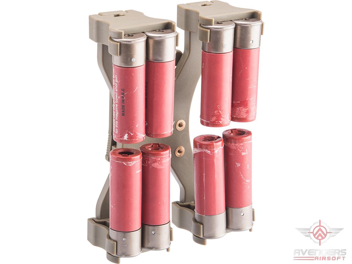 Avengers Adjustable Shotgun Shell Caddy w/ Belt Clip (Color: Tan / 8 ...