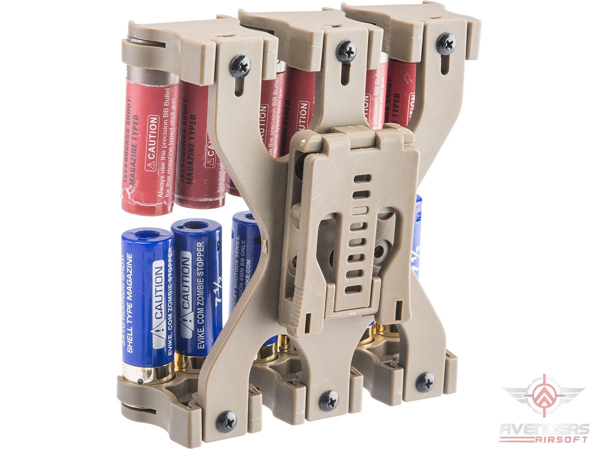 Avengers Adjustable Shotgun Shell Caddy w/ Belt Clip (Color: Tan / 12 ...